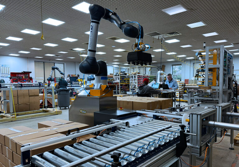 Tending Two Lines with ONExia's Palletizing Robot