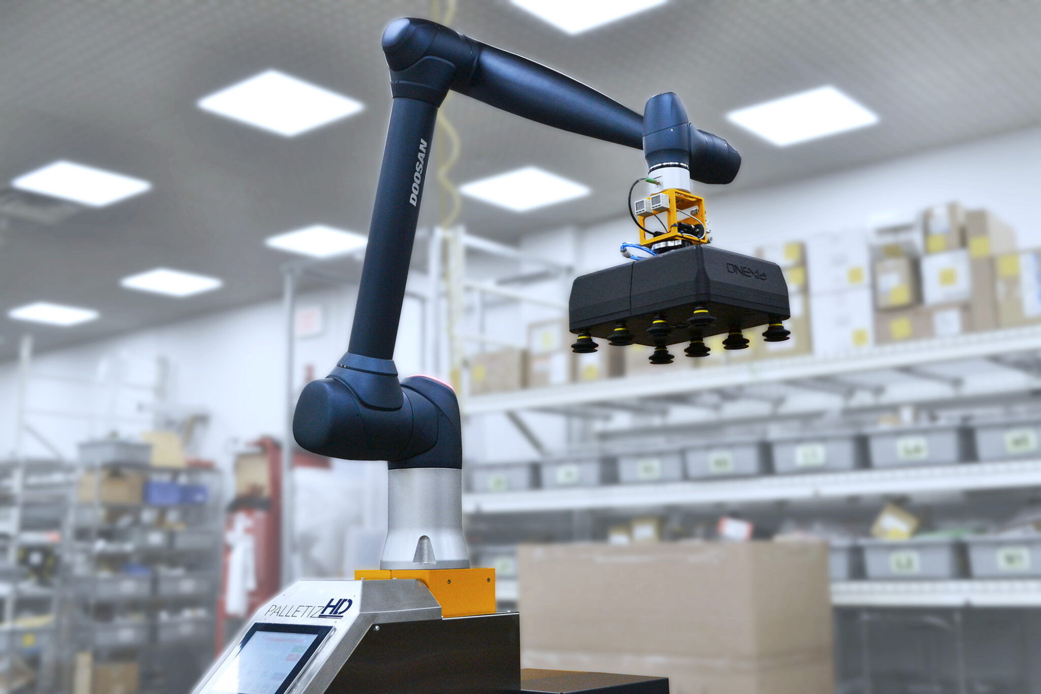 New Doosan P3020 Cobot for Palletizing at Pack Expo